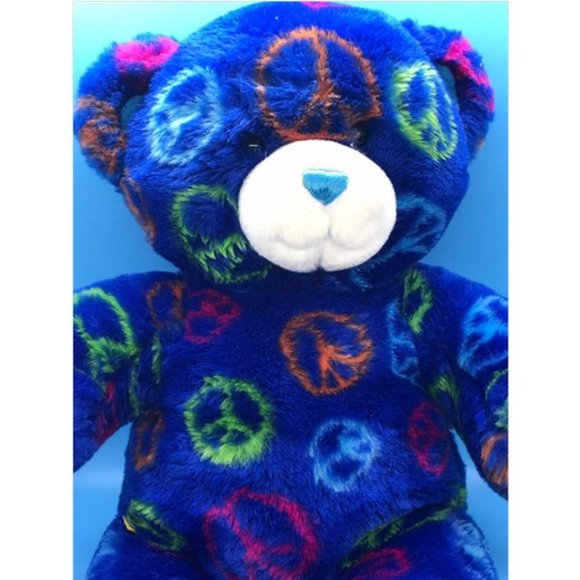 Build-A-Bear | Toys | Rare 5 Inch Build A Bear Peace Sign Blue Plush ...